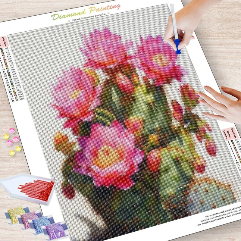 DHgate.com:Rhinestone Diamond Art Kit - DIY Succulent Flower Diamond ...