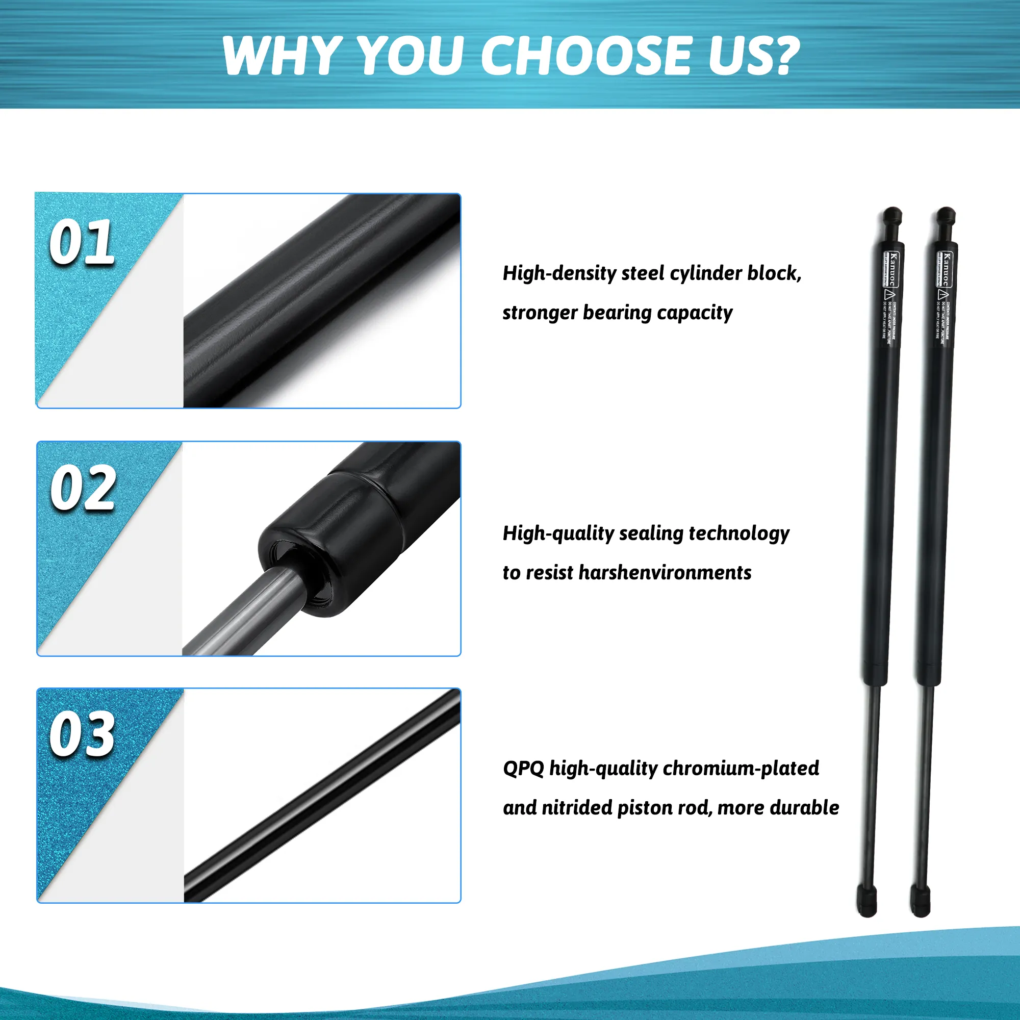 Rear Trunk Lift Gas Spring Support Struts Shock Springs Prop Rod Lift ...