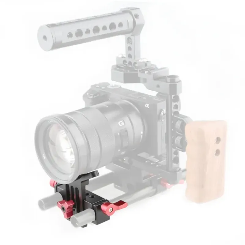 HDRIG Camera Lens Support Mount with 15mm Rod Clamp Holder Bracket for ...