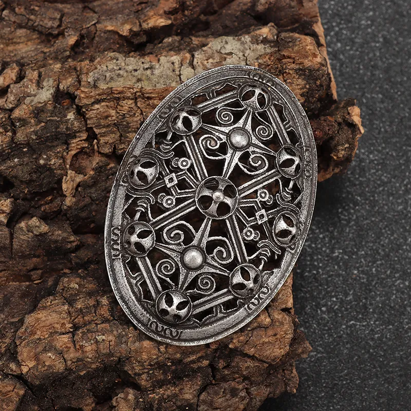 Vintage Gothic Scandinavian Shield Brooch, Nordic Celtic Metal Pin, Men ...
