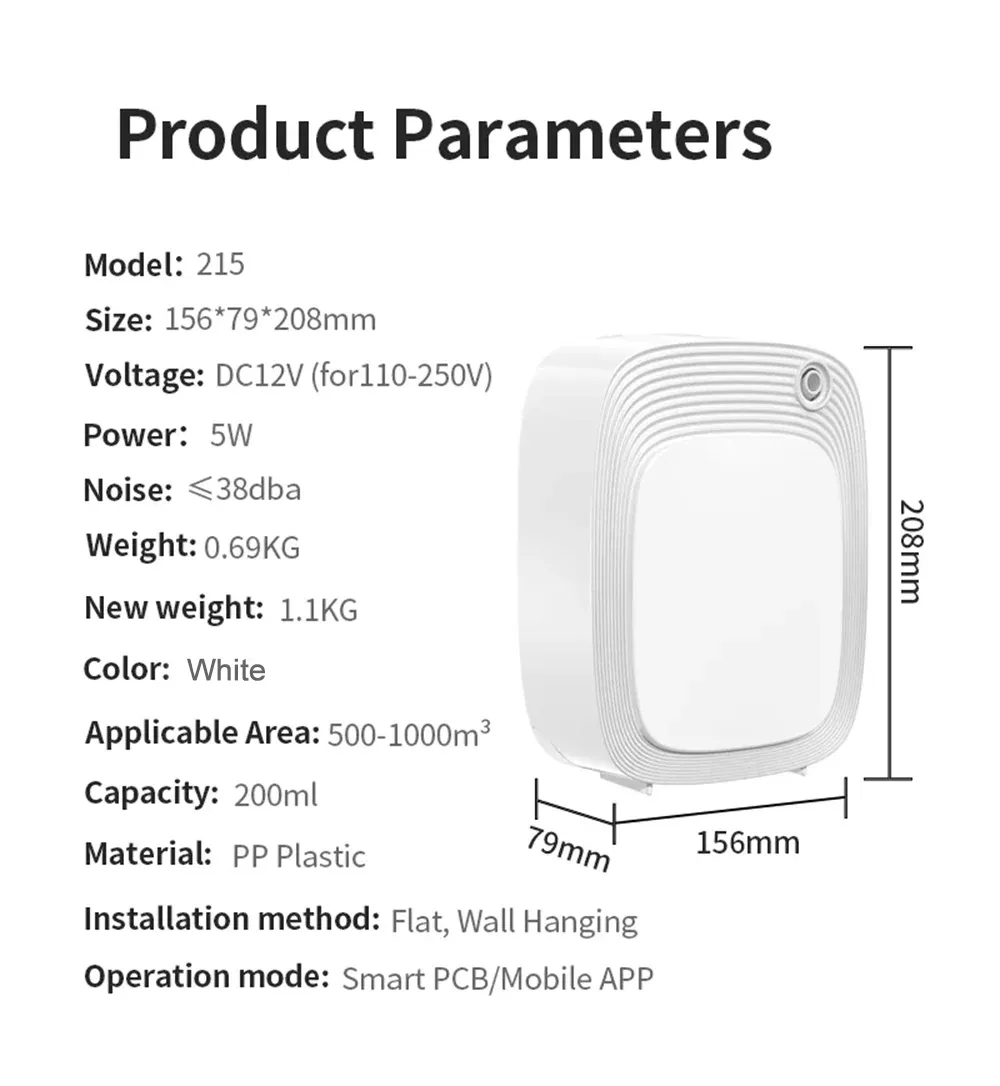 2024Smart Aroma Diffuser, 1000m³ Coverage, Wi-Fi Control, Fragrance ...