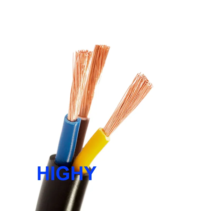 10m 17 AWG 1MM2 RVV 2/3 Core Copper Wire Conductor Electric Cable Black ...
