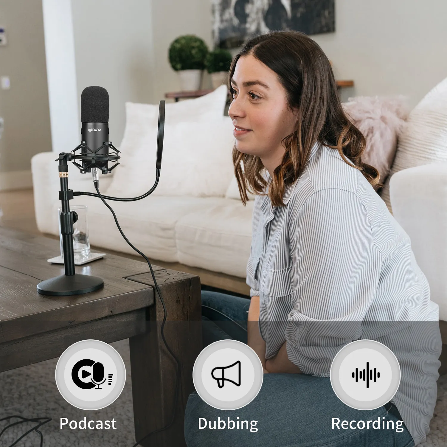 BOYA BY DM500 Dynamic Usb Condenser Microphone For Studio Performance ...