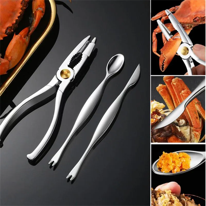 Stainless Steel Crab Tool Set: Crack, Peel & Pick Seafood With Ease ...
