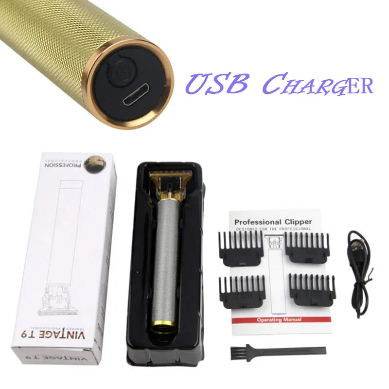 Metal Shell Hair Trimmer: Rechargeable Cordless Clippers for Men's Full ...