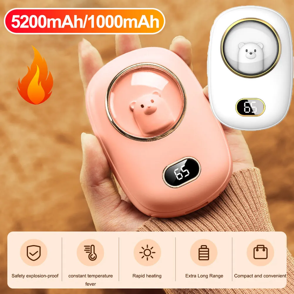 Mini Rechargeable Hand Warmer & Power Bank - Portable USB Heater ...