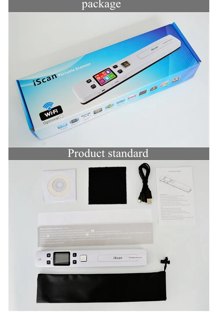 DHgate.com:A4 Portable Scanner, HD Color Scanner with 32G Card | Office ...