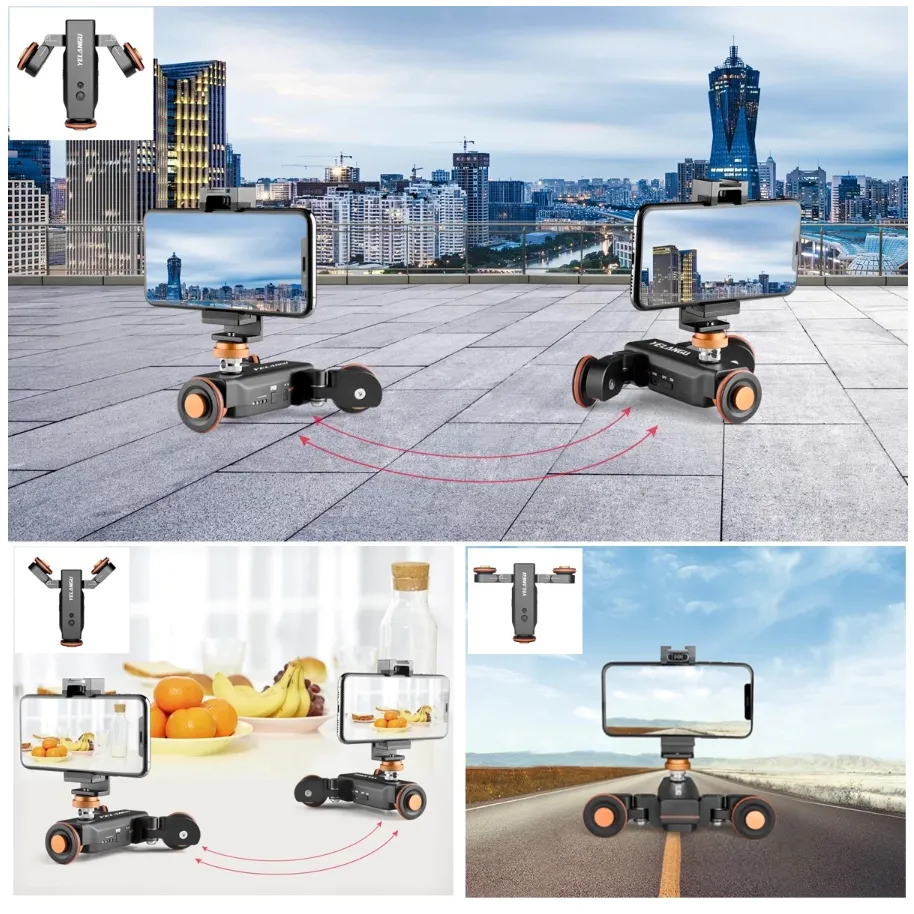 YELANGU L4X Motorized Camera Slider Dolly Rail: Rechargeable DSLR ...