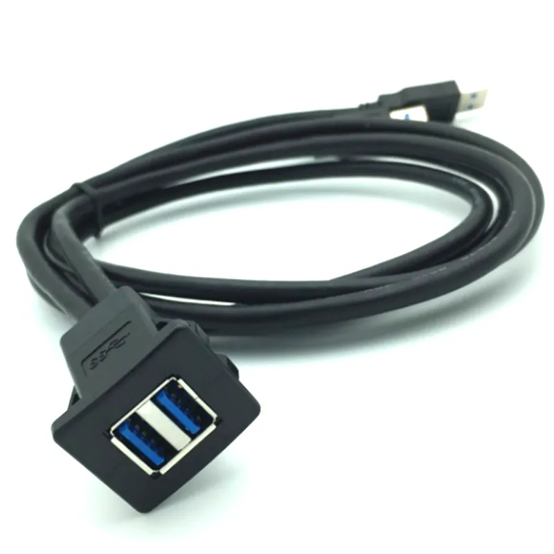 IP67 Waterproof USB 3.0 Panel Flush Mount Extension Cable, Male to ...