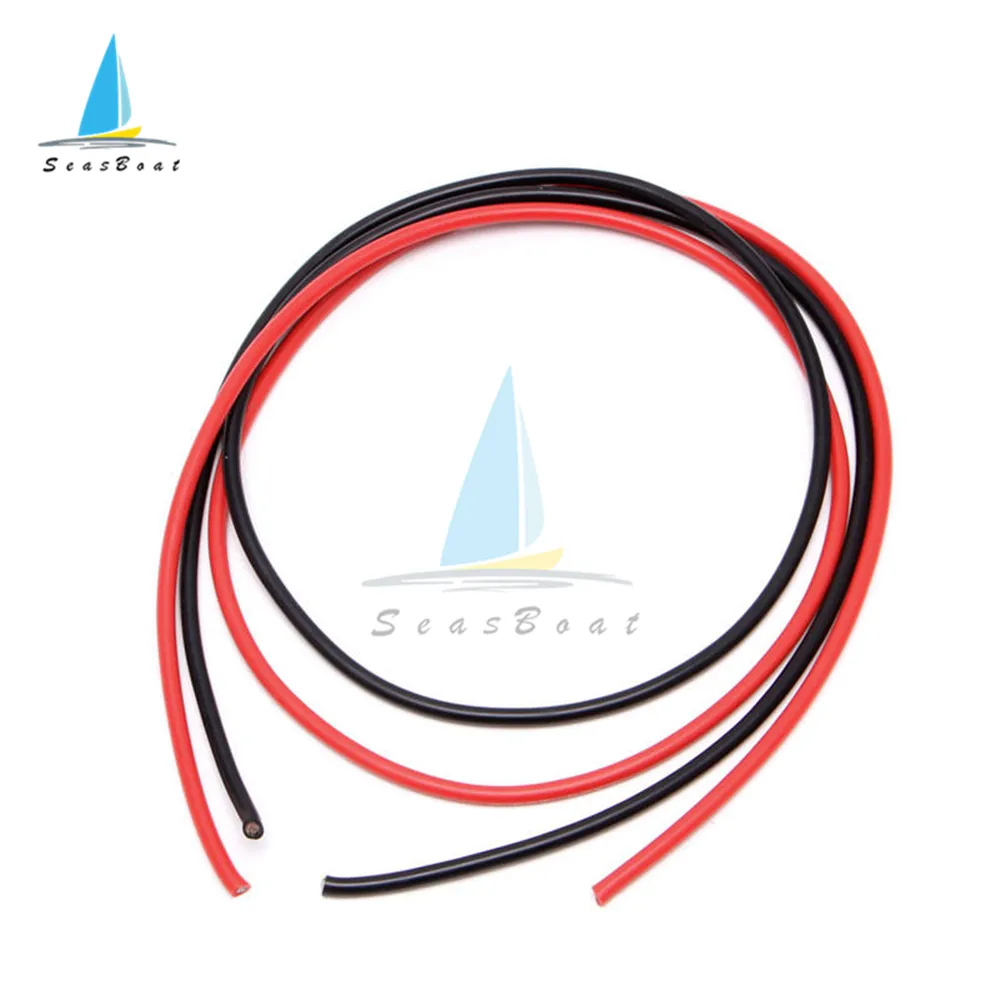 2M Silicone Wire Pack: Red & Black, Flexible Stranded AWG 10 12 14 16 ...
