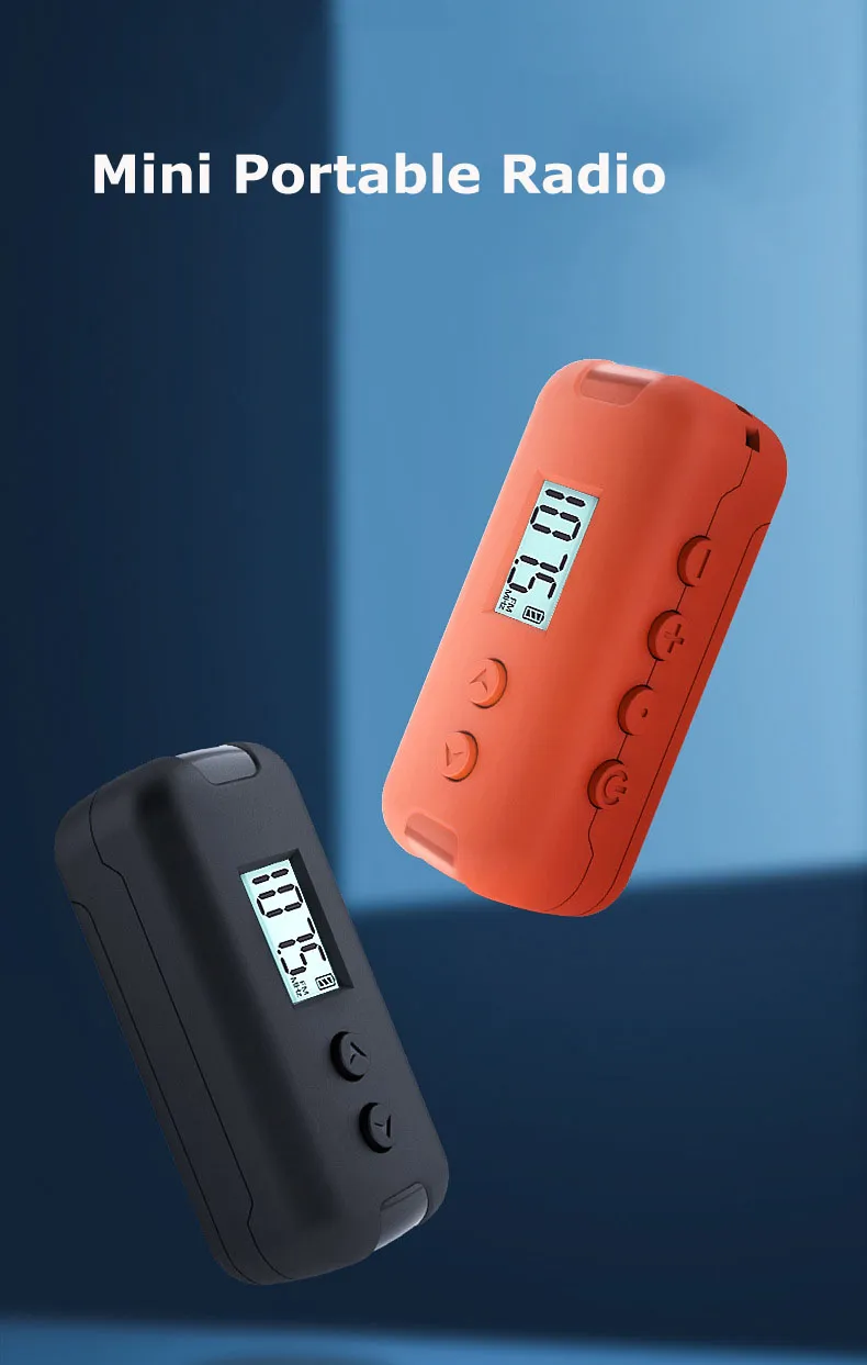 Pocket Radios: Portable Mini FM Radio Receiver 50 108MHz With LCD And 3 ...