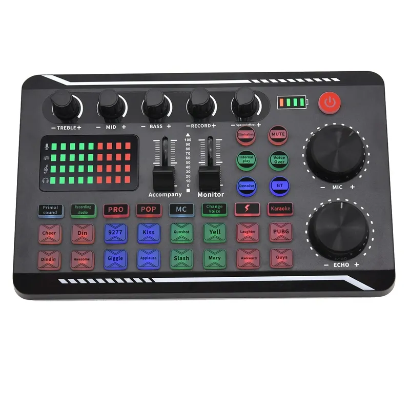 Sound Card Mixer Amplifier For DJs Audio Mixing Console For Live Music ...