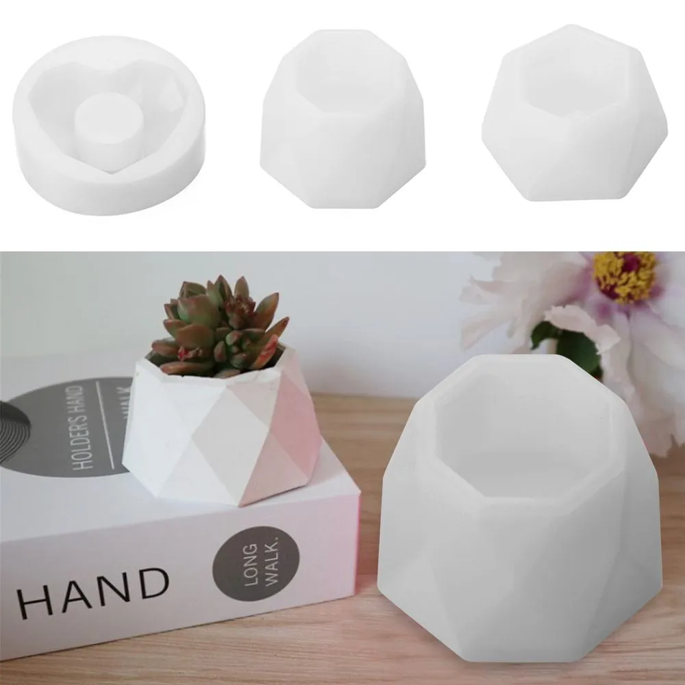 DHgate.com:Silicone Pot Molds Form Arts Craft Polygonal Cup Moulds DIY ...