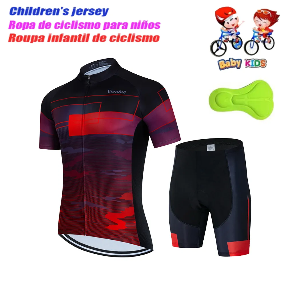 Team Cycling Jersey Set for Kids - Summer Boys' & Girls' Bike Shirts ...