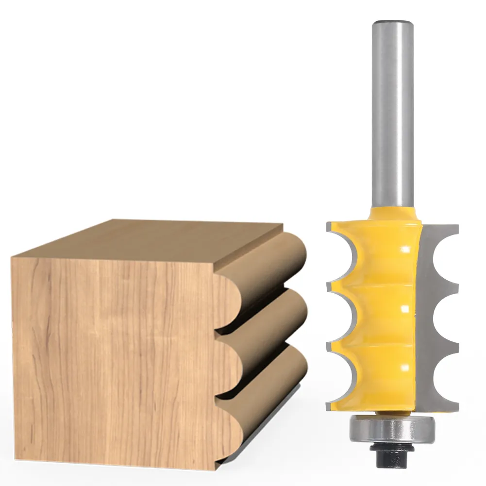 8mm Shank Triple Bead & Triple Flute Router Bit Set for Woodworking ...