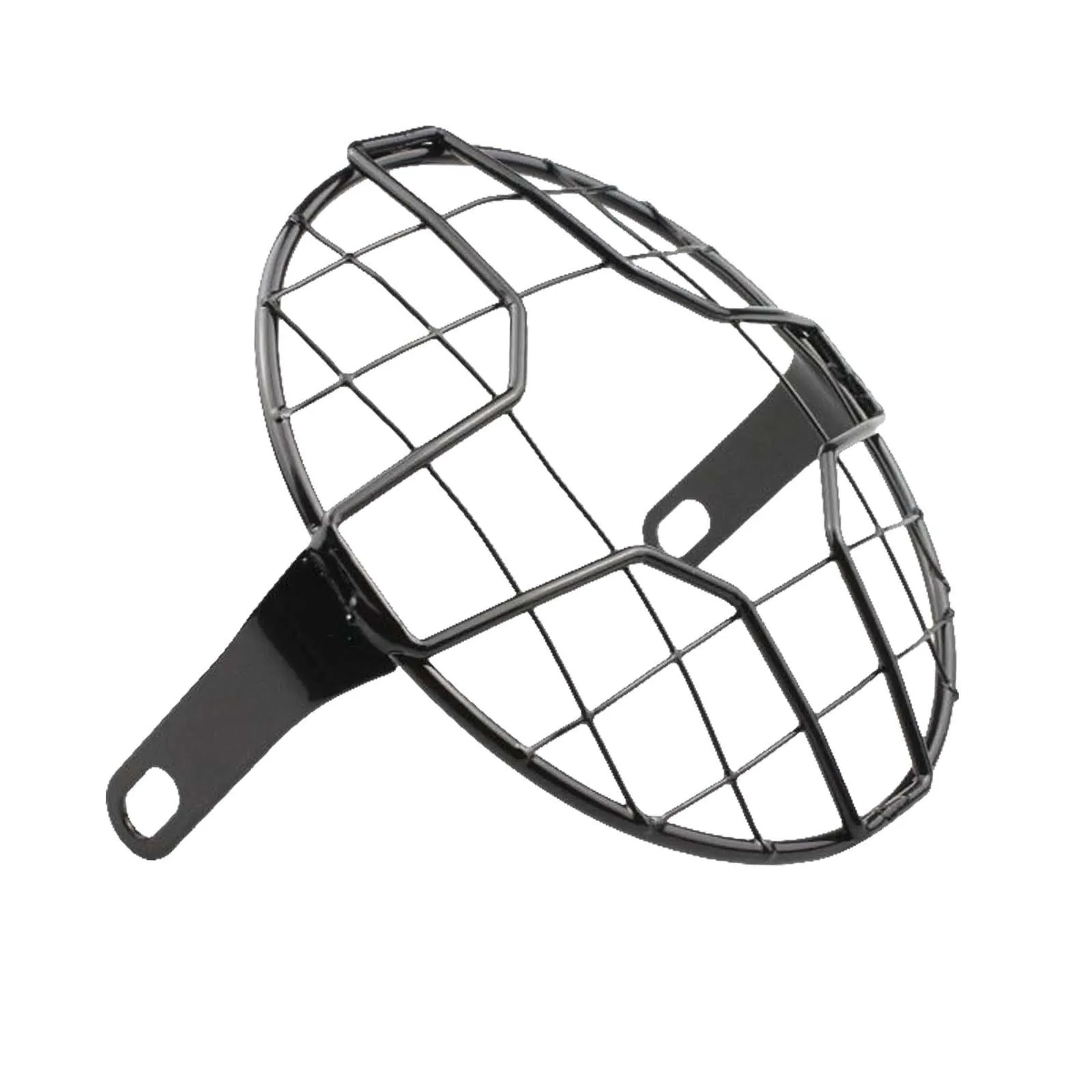 Black Steel Motorcycle Headlamp Grille Mesh Cover Guard for Motorbike ...