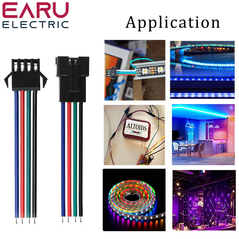 JST Plug Connector 2/3/4/5/6 Pin Electrical Wire Cable Connector For ...