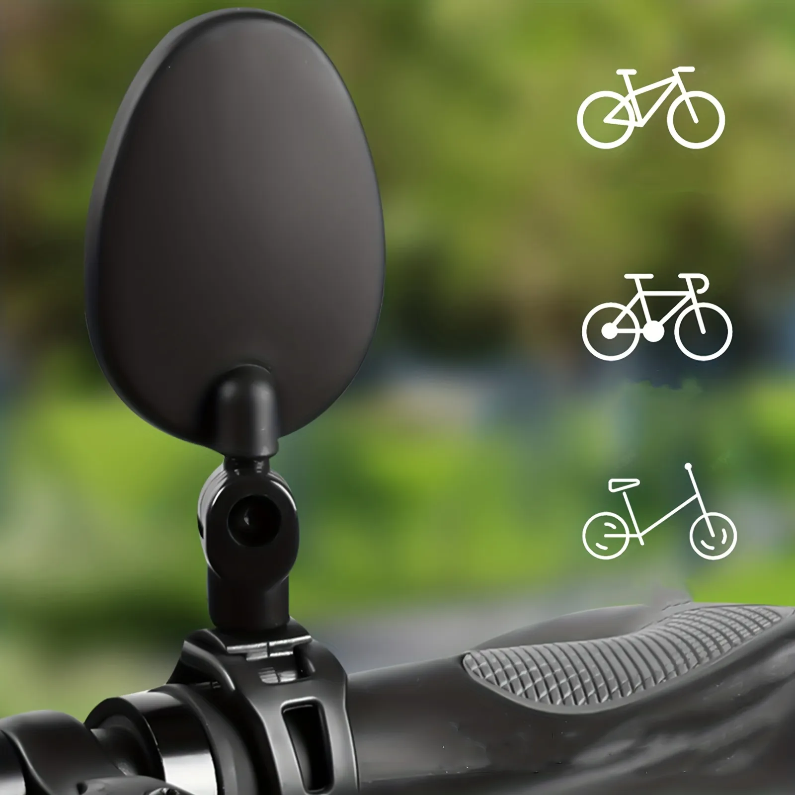 360° Rotatable Adjustable Wide-Angle Bicycle Handlebar Rearview Mirror ...