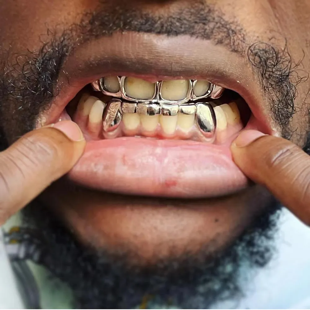 DHgate.com:14K Gold Plated Teeth Grillz: Unique Hip Hop Tooth Decor for ...