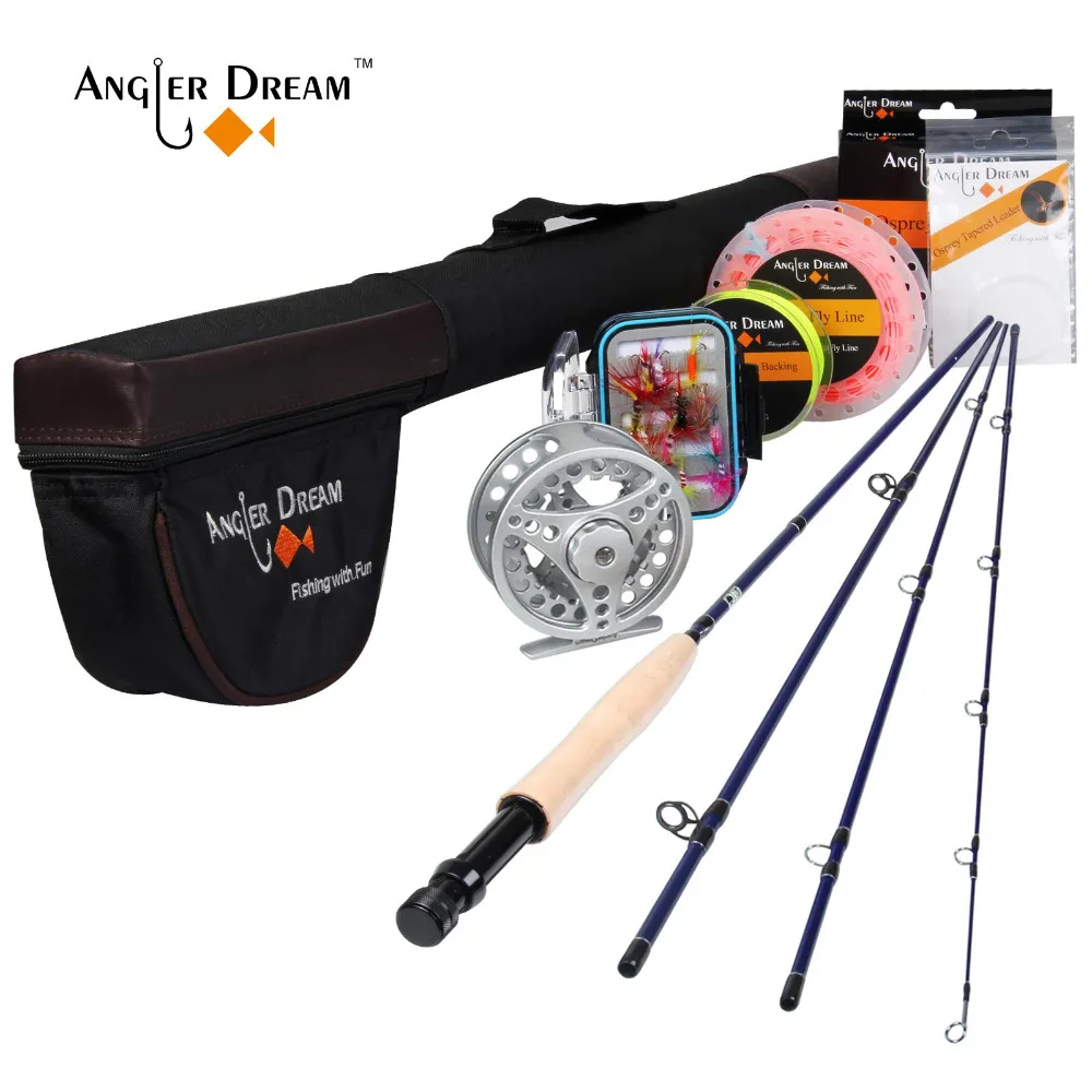 5/6WT Fly Fishing Rod Reel Combo Set, Complete Fly Fishing Kit for ...