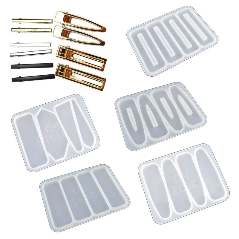 Handmade Silicone Epoxy Resin Molds for DIY Hair Pin Acrylic Alligator ...