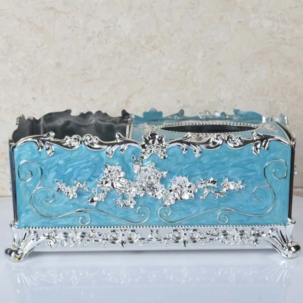 Multifunctional Acrylic Silver-Plated Tissue & Remote Control Storage ...
