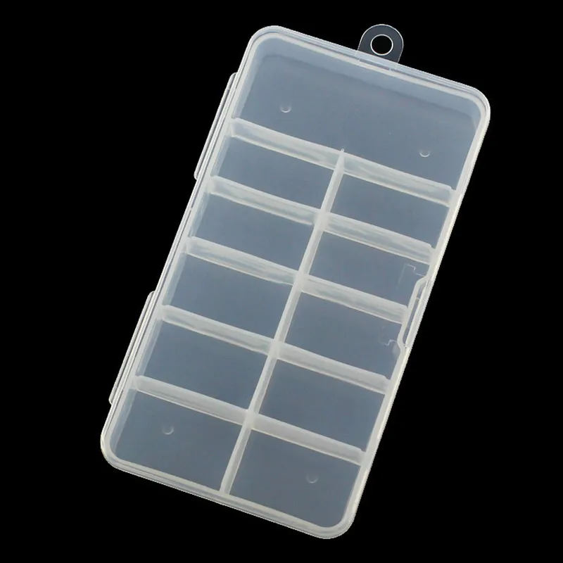 10-Grid Plastic Nail Storage Container Organizer Box for False Nail ...