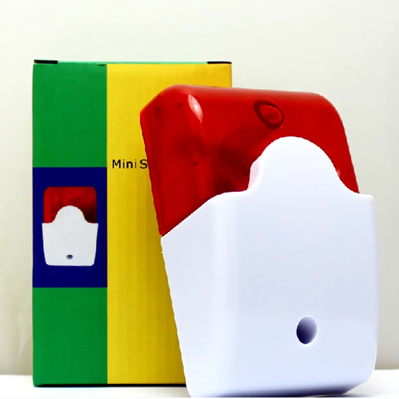 2024EU Plug Wired Alarm Sirens, Home Security Red & Blue Indicator Mini ...