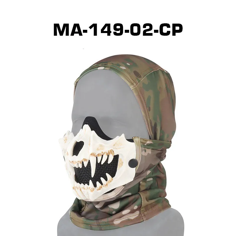 Double Layer Fang Mask With Macho Headgear Version, White Mouth, High ...