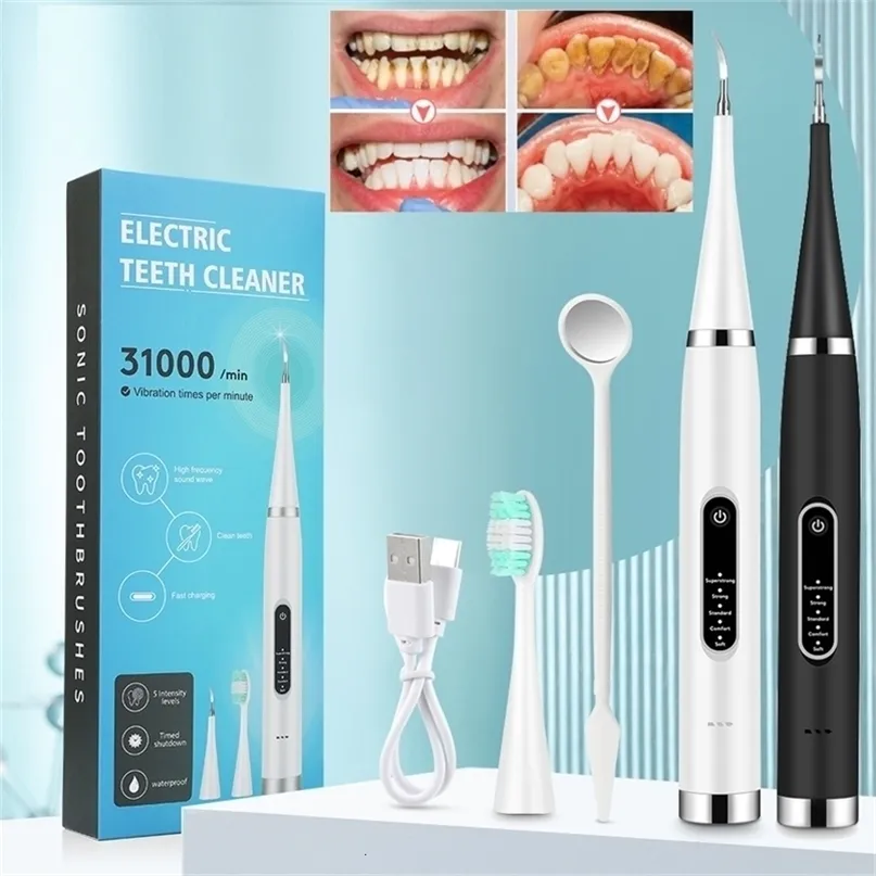 Electric Sonic Teeth Cleaner For Plaque, Stain, And Tartar Removal With ...