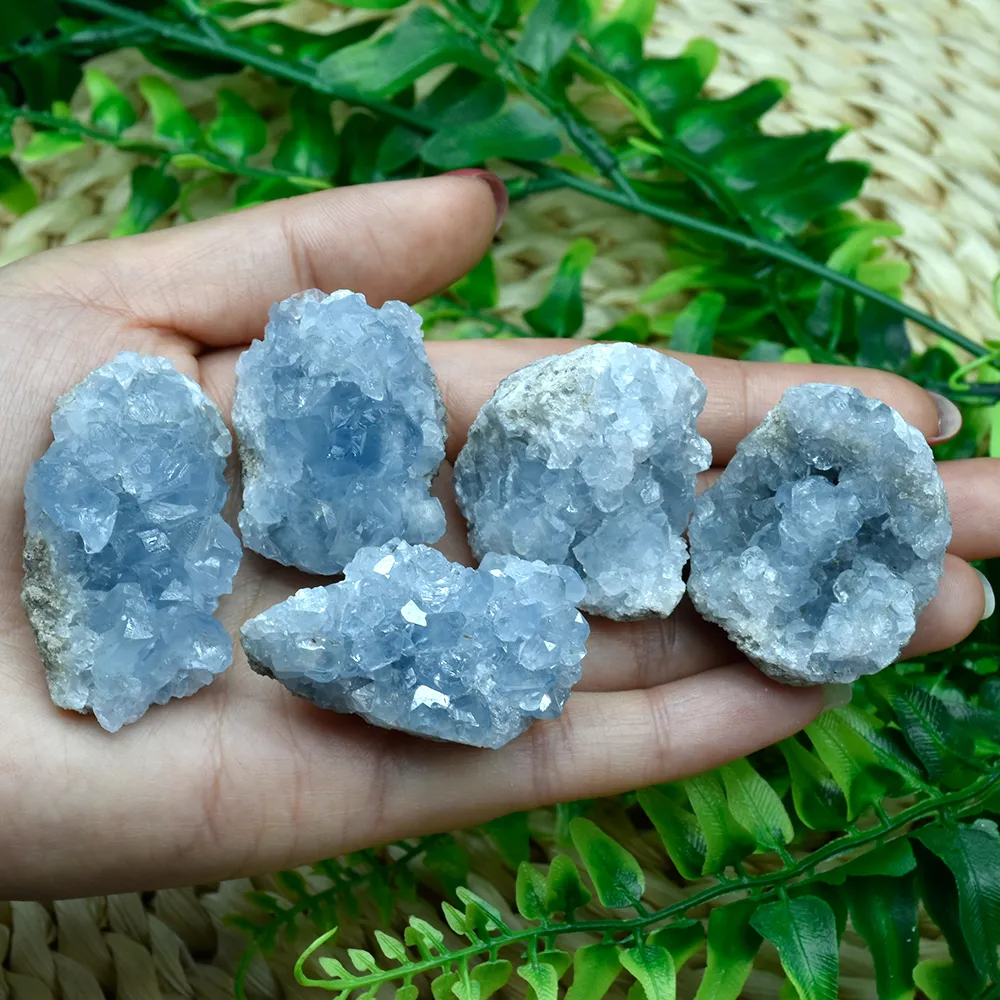 DHgate.com:Natural Blue Celestite Geode Quartz Raw Crystals Cluster for ...