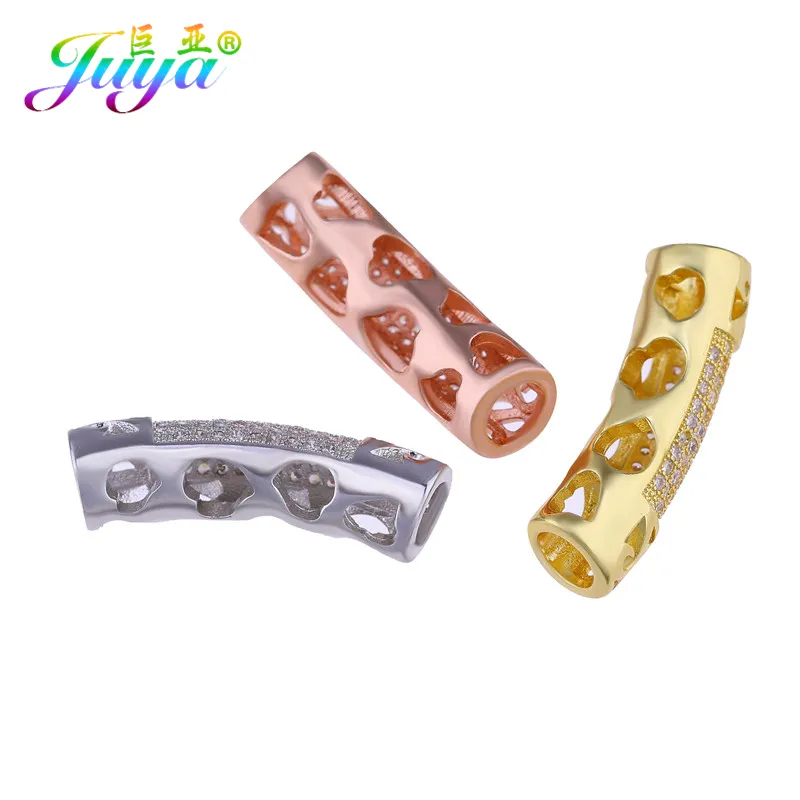 Juya DIY Hollow Curved Tube Spacer Beads for Natural Stones Pearls ...