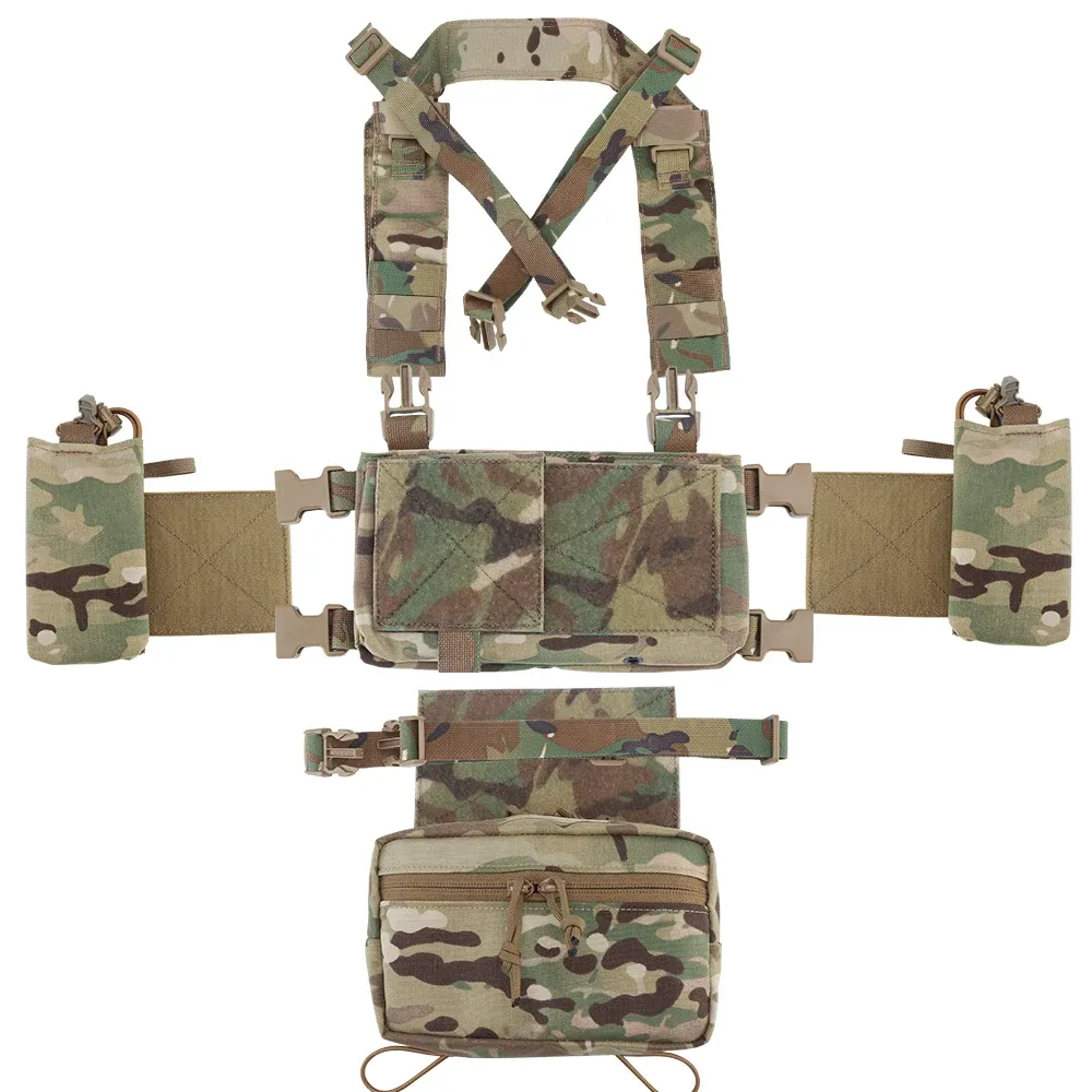Tactical Chest Rig With 5.56/9mm Magazine Pouches Military Hunting Vest ...