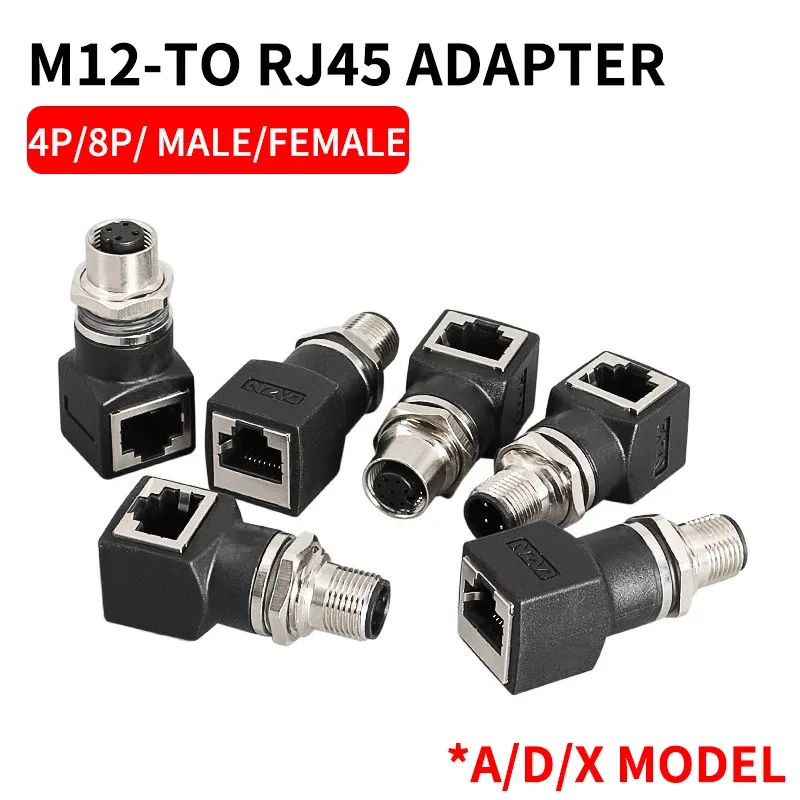 Industrial Ethernet Connector Wiring Adapter: 4Pin/8Pin To RJ45 Network ...