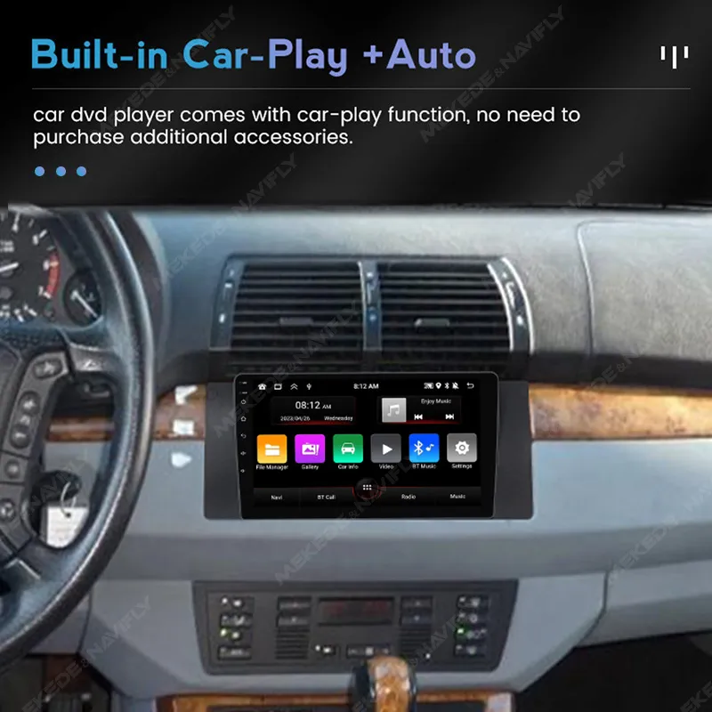 DHgate.com:MEKEDE Android Car Stereo System for BMW 5 E39 E53 X5, CarPlay & Auto Support ...