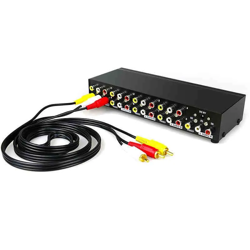 DHgate.com:8-Way RCA Splitter 1-in-4-out Audio Video RCA Splitter Box ...