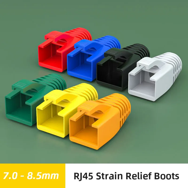 50-Pack RJ45 CAT8 CAT7 CAT6A Ethernet Cable Boots, Strain Relief Cable ...
