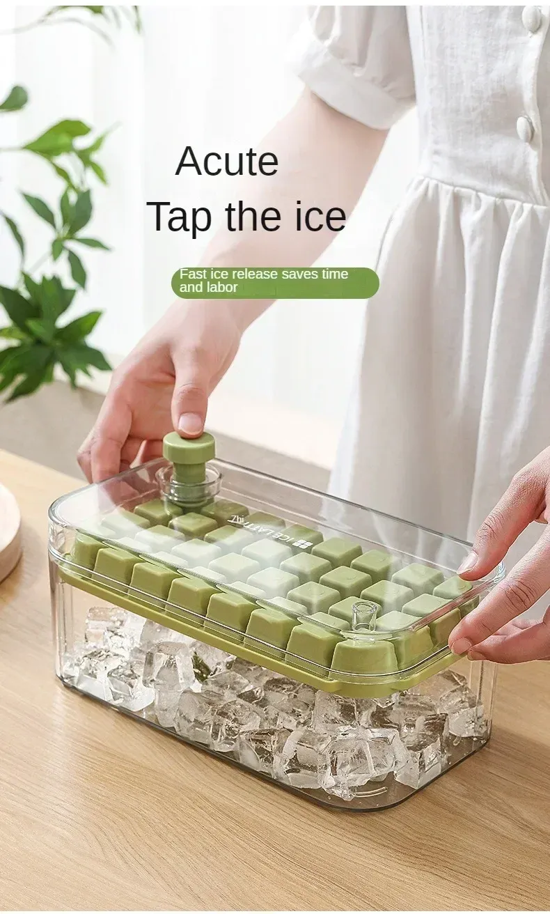 1-Silicone Ice Cube Molds for Home and Cocktail Use, Flexible Easy ...