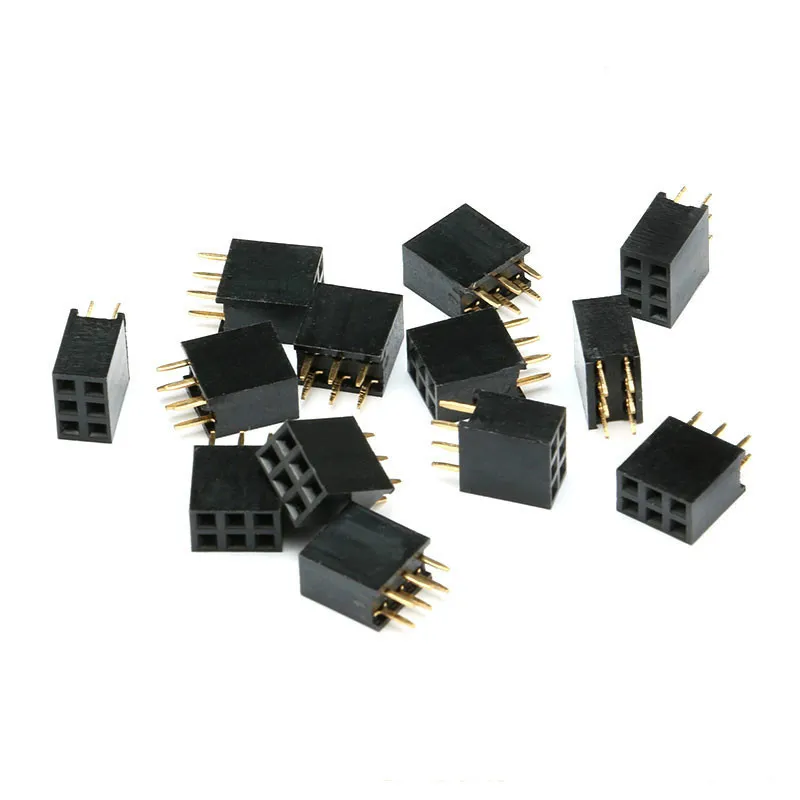 2024 2.54mm 2x2/3/4/5/6/8/10/12/16/20/40 Pin Female Double Row Straight ...