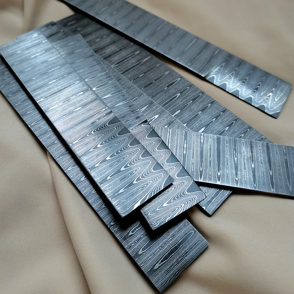 Cutting Board Plate Damascus Steel Fixed Blade Billet High Carbon Steel ...