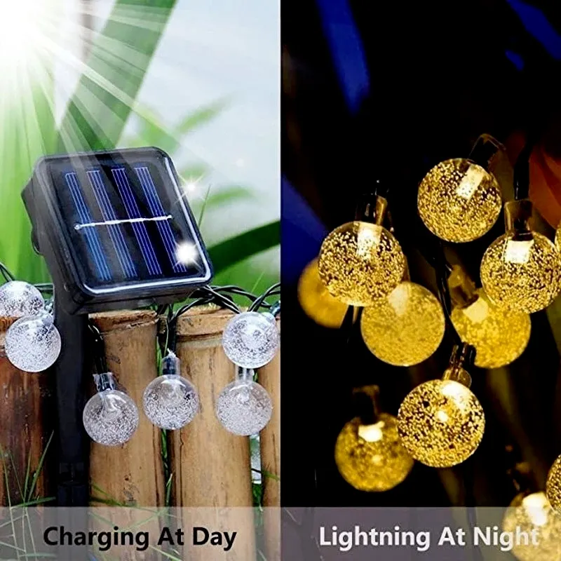 Solar Globe String Lights 100 LED Crystal Ball... From Ddmyaug, $26.35 ...