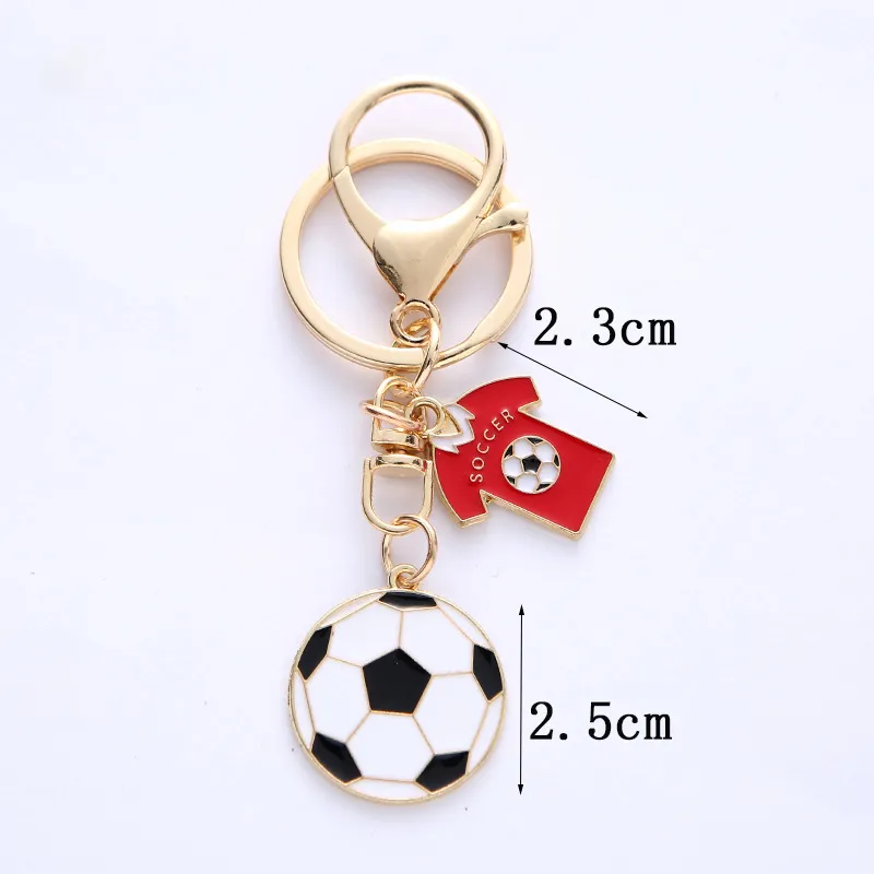 Football Pendant Keychain Soccer Player Shoes Model Metal Alloy Bag ...