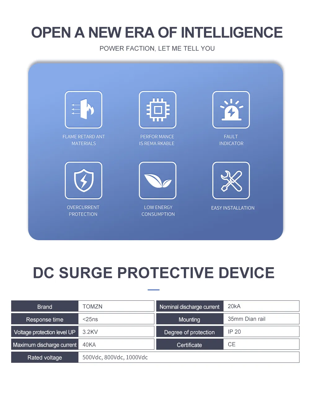 DHgate.com:TZG40-PV SPD DC Surge Protector, 1200V 20~40kA Solar ...