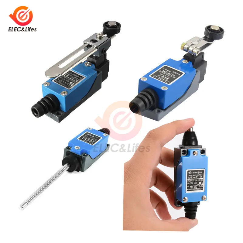 AC Timer Switch ME 8108 Limit Switch Rotary Adjustable Roller Lever Arm Mini Momentary Switch NO ...