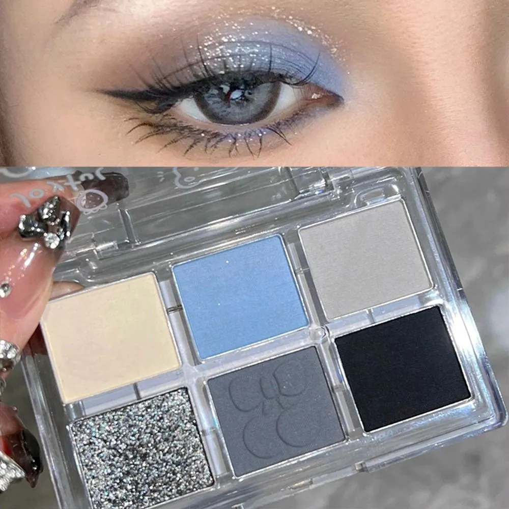 Professional 6-Color smokey eyeshadow - Long-Lasting,...