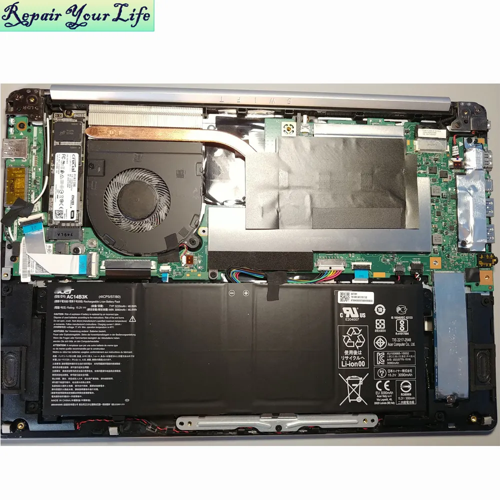 Acer Swift CPU Cooling exos fan - SF314-42, SF315-52,SF314 Series, 53G ...