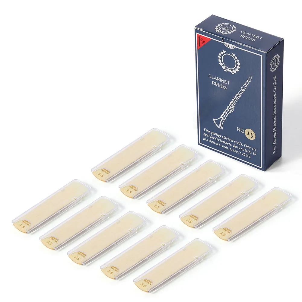 10-Pack Premium Bb Clarinet Reeds, Strength 1/1.5/2/2.5/3/3.5, Woodwind ...