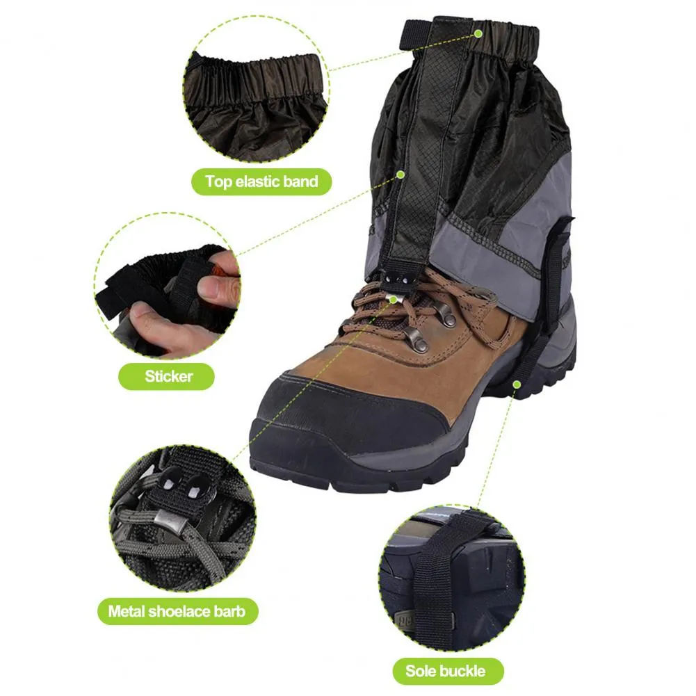 Waterproof Boot Gaiters for Outdoor Enthusiasts Adjustable Lightweight ...