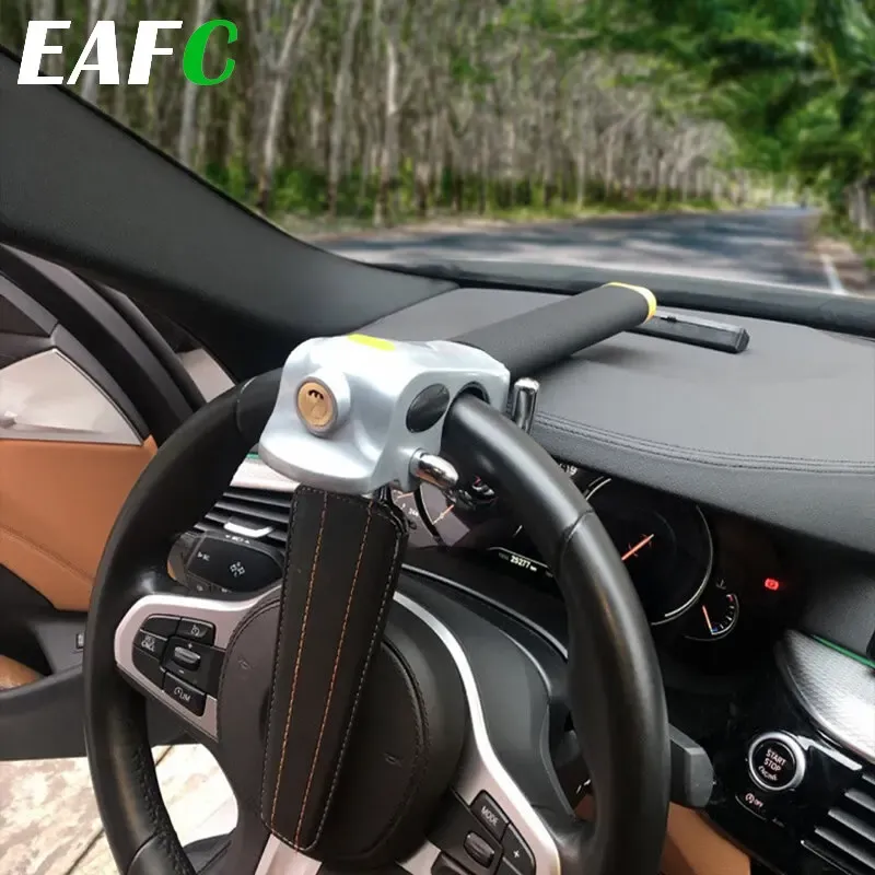 Car Wheel Steering Lock - Rotary Foldable Security Lock, Alloy Anti ...