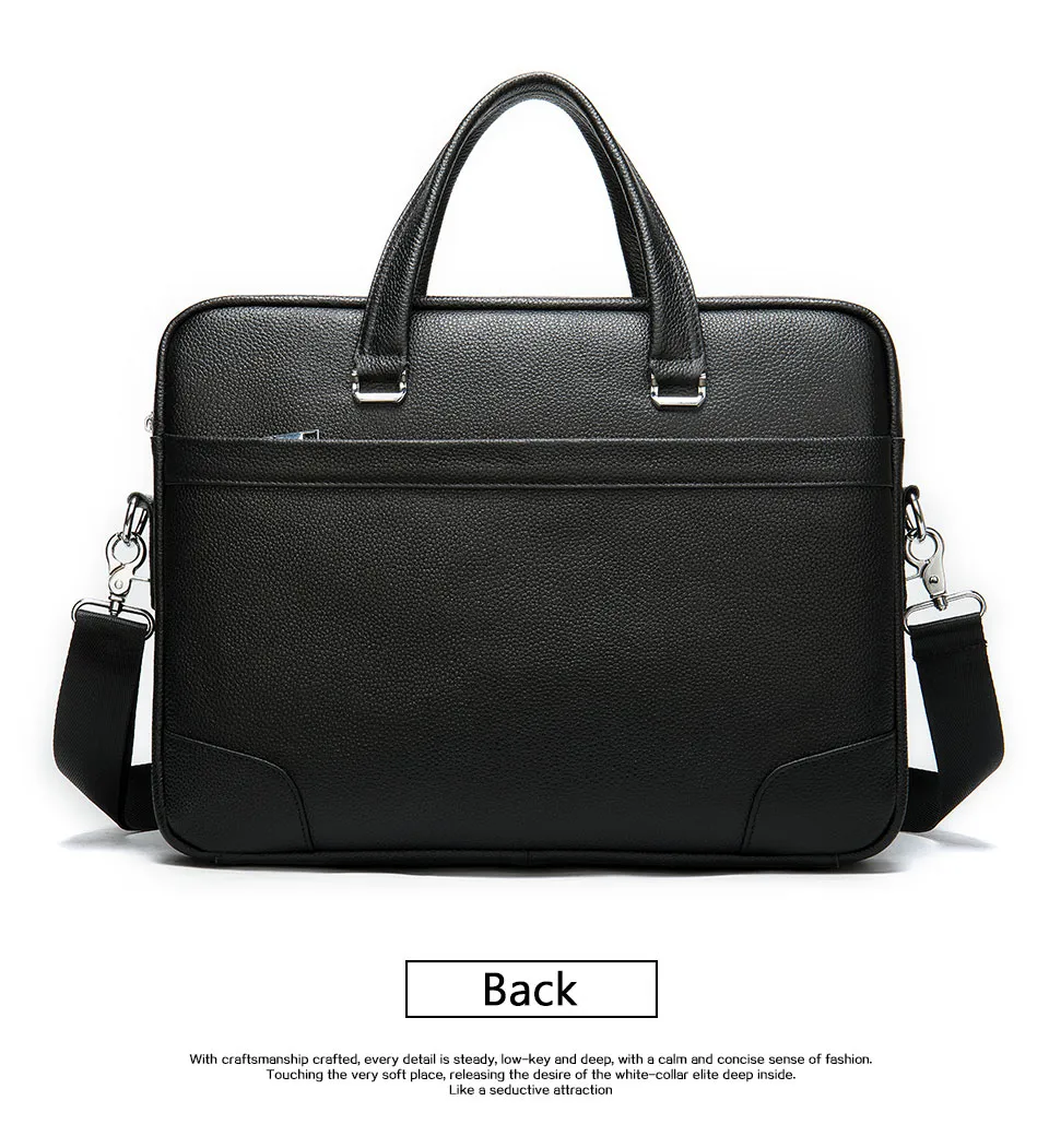 WESTAL Men's Genuine Leather Briefcase for Documents 14 Inch Laptop Bag ...